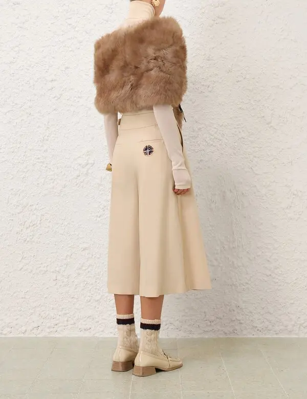Zimmermann Valiant Wool Buckled Culotte