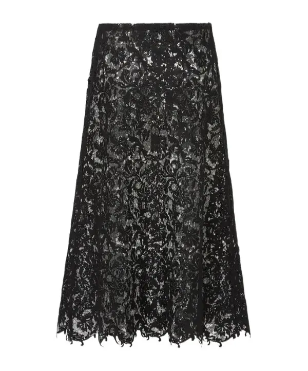 Fendi Macrame Lace A-line Skirt