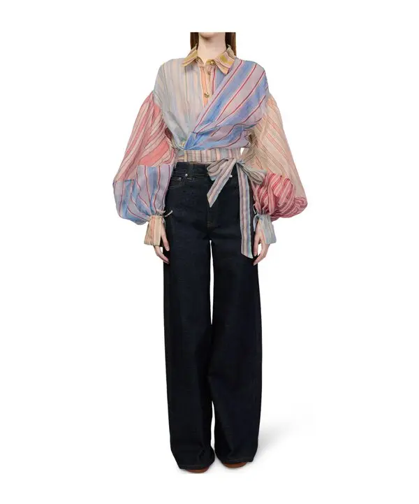 Zimmermann Rebellion Striped Blouse