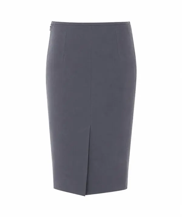 Miu Miu Stretch Poplin Skirt - Gray