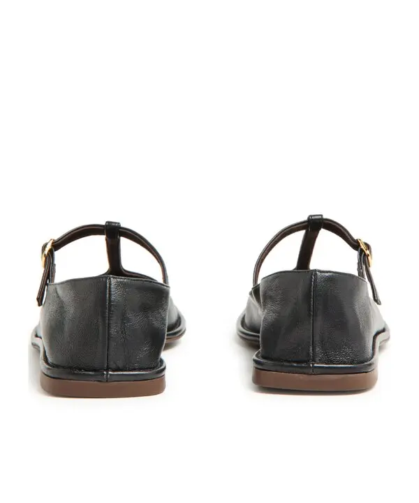 THE ROW Square T-strap Ballerinas