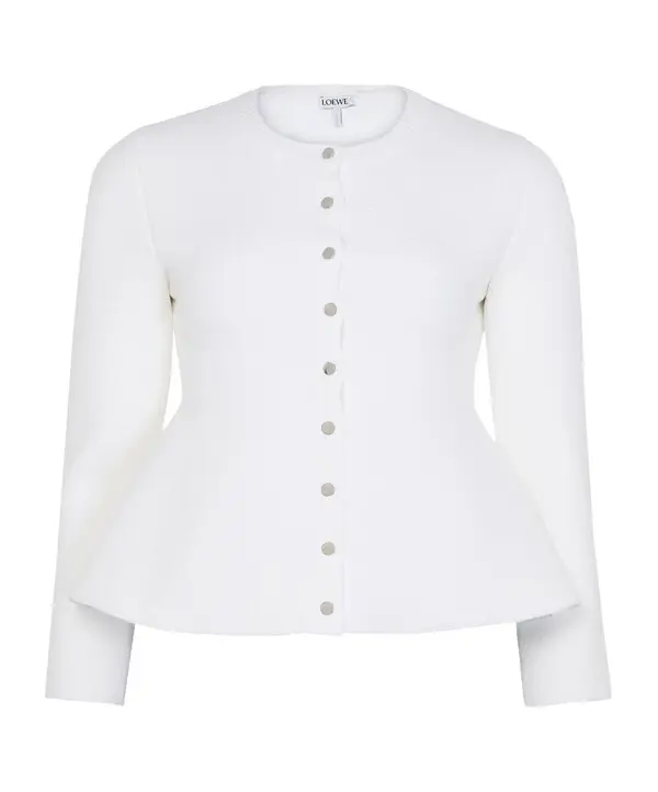 Loewe Cotton And Silk Cardigan - White
