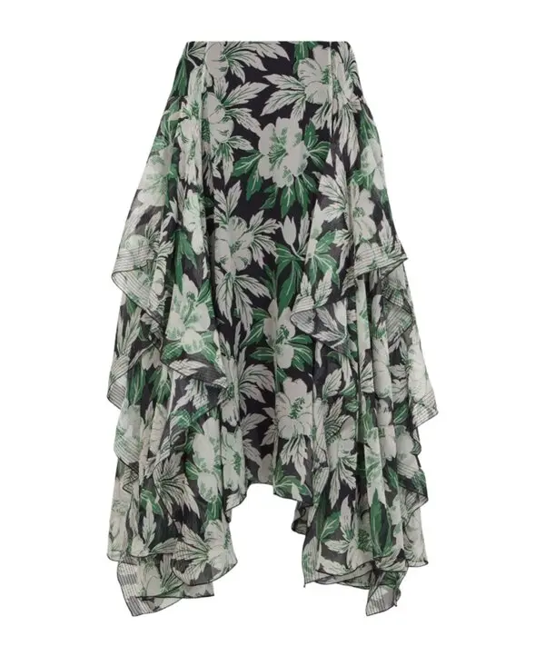 Loewe Floral Print Midi Skirt