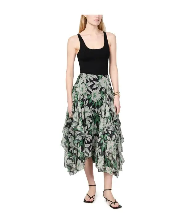 Loewe Floral Print Midi Skirt