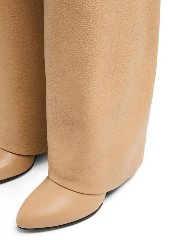 Givenchy Shark Lock Grained Leather High-top Boots
