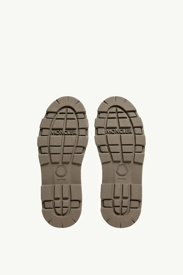 Moncler Vera High Suede Shearling Lace-up Boots