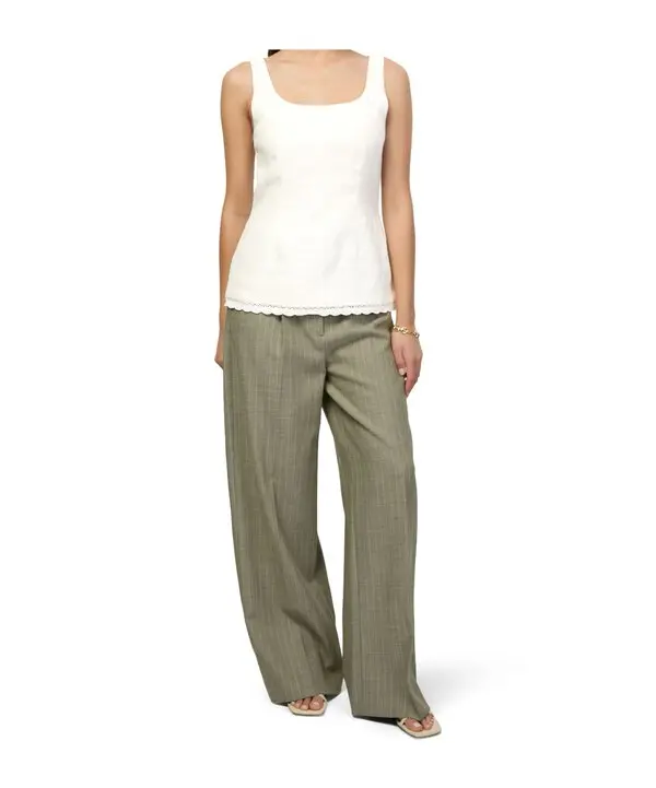 Posse Rectangular Neckline Vest With Back Zipper Closure