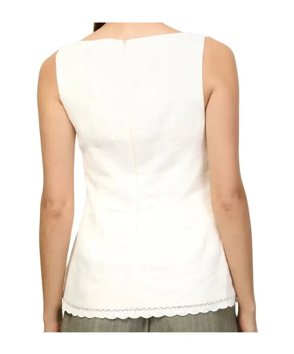 Posse Rectangular Neckline Vest With Back Zipper Closure