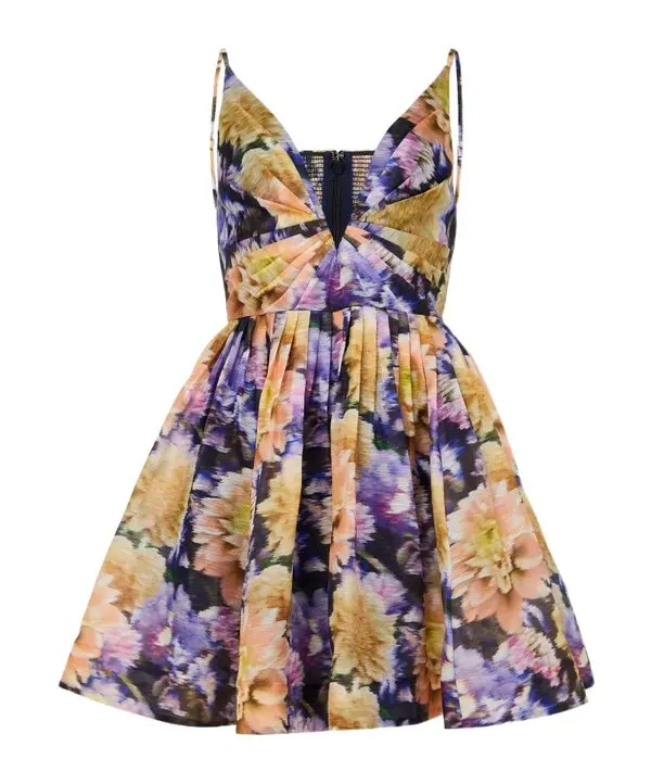 Zimmermann Luna V-neck Mini Dress
