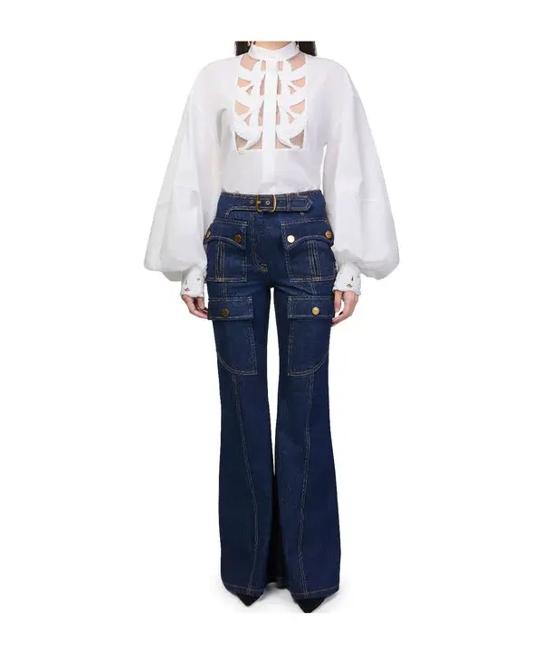 Zimmermann Long-sleeved Embroidered Cover-up - White