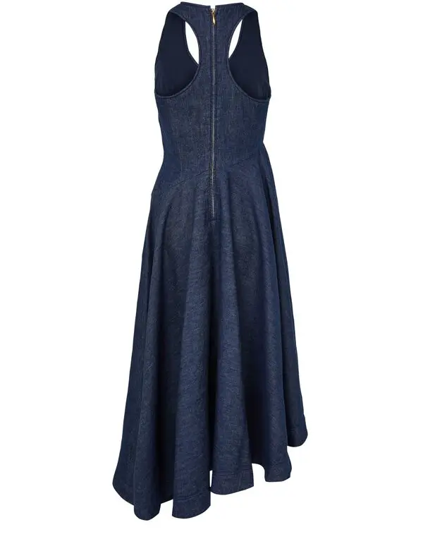 Zimmermann Denim Dress With Plunging Neckline