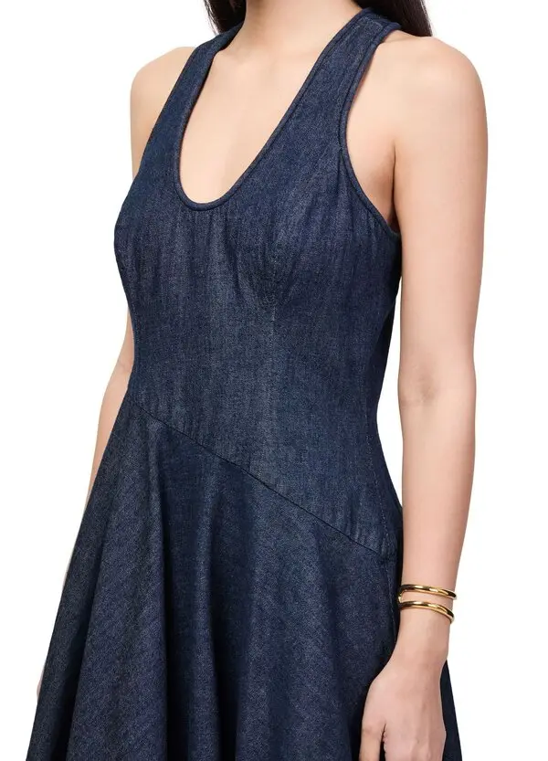 Zimmermann Denim Dress With Plunging Neckline