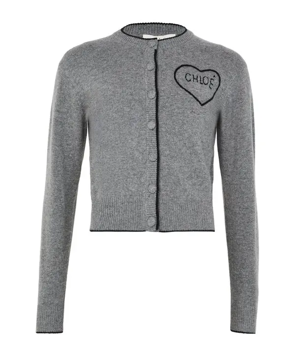 Chloé Cardigan With Logo On Chest
