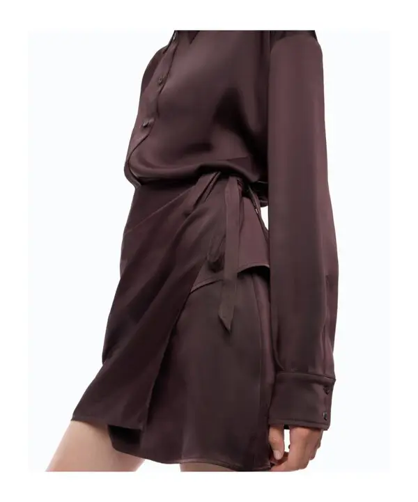 Pinko Wrap-style Long-sleeve Shirt Dress