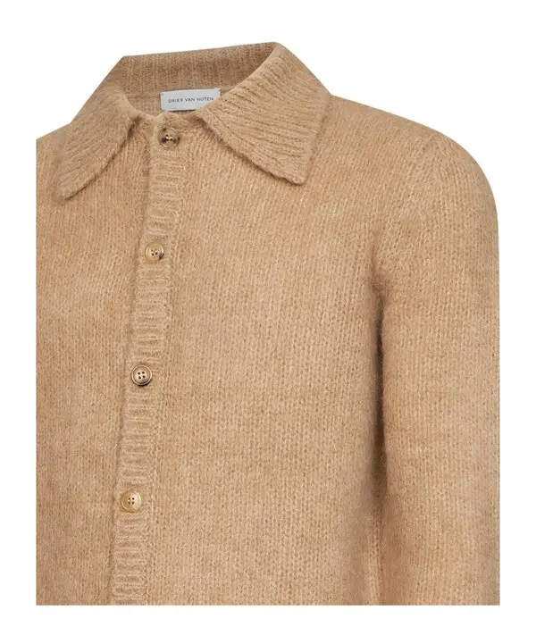 Dries Van Noten Long Sleeve Cardigan With Collared Neck