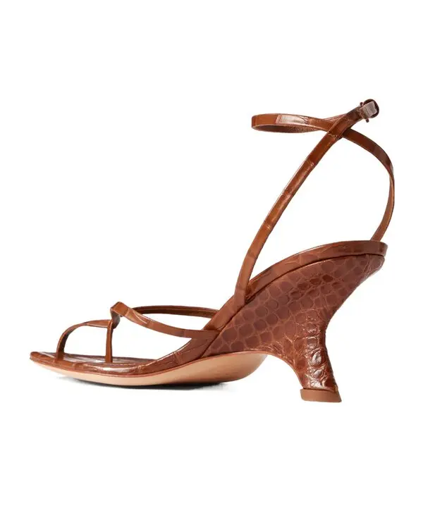 Simkhai Croc-effect Leather Sandals