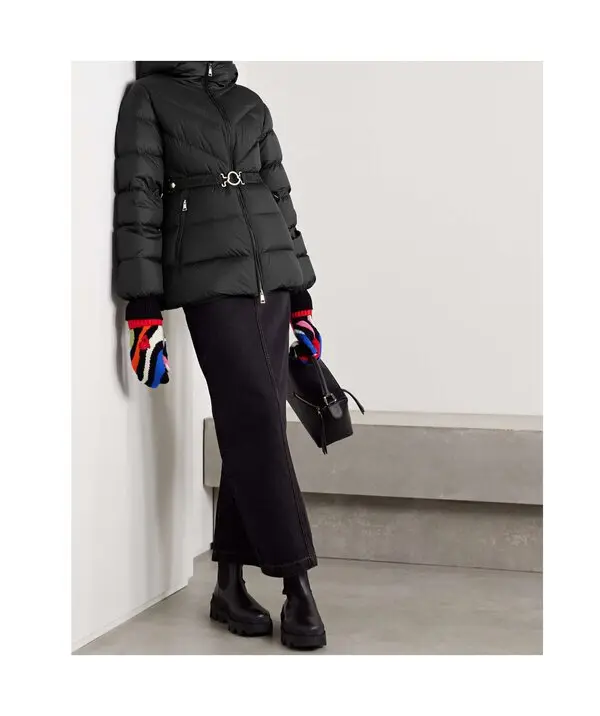 Moncler Quilted Jacket With Belt