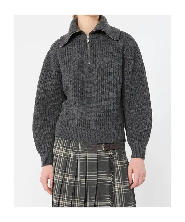 Max Mara Wool Quarter Zip Sweater