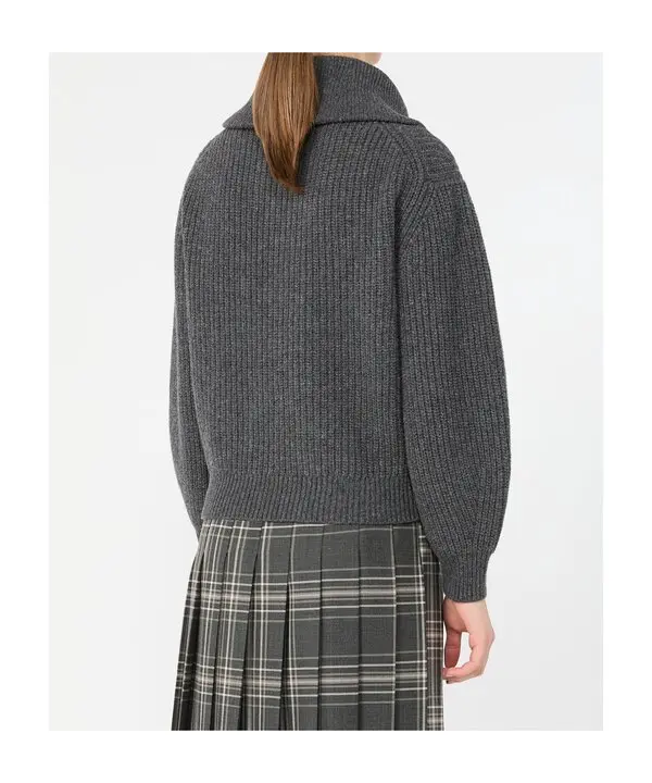 Max Mara Wool Quarter Zip Sweater