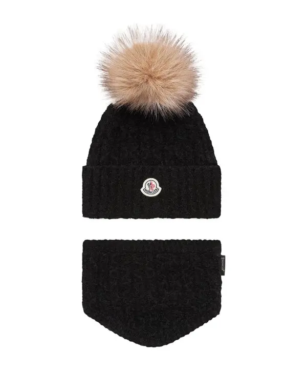 Moncler Bouclé Wool Blend Set - Black