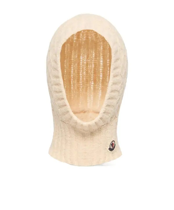 Moncler Bouclé Wool Blend Balaclava - Ivory