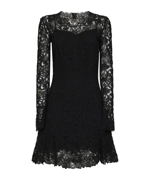 Ermanno Scervino Lace Flared Mini Dress - No