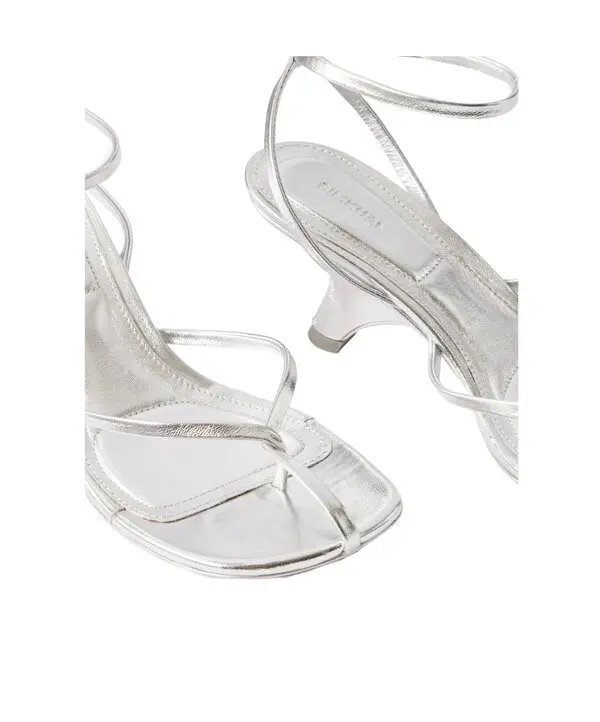 Simkhai Metallic-leather Wedge Sandals