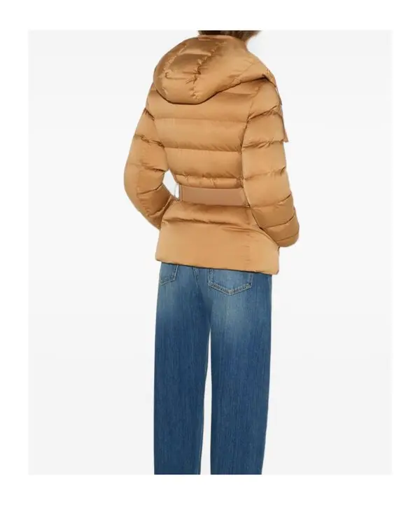 Elisabetta Franchi Down Jacket In Voile Fabric