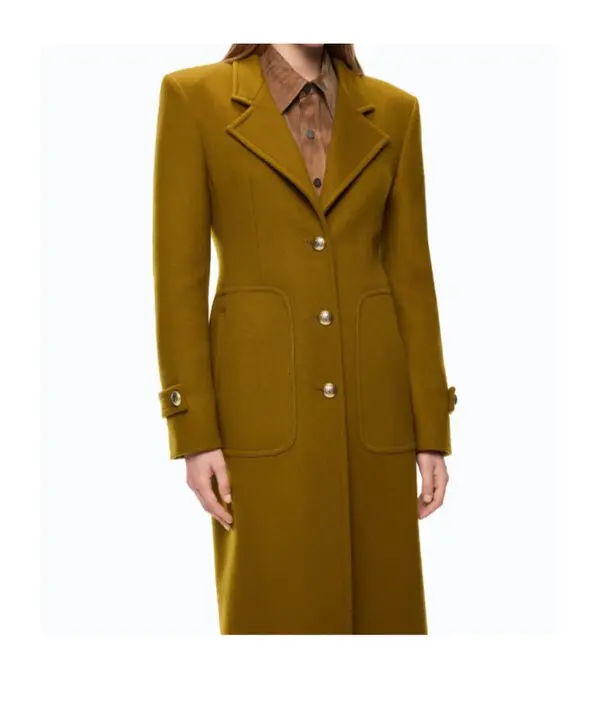 Pinko Long Coat In Wool-blend Cloth