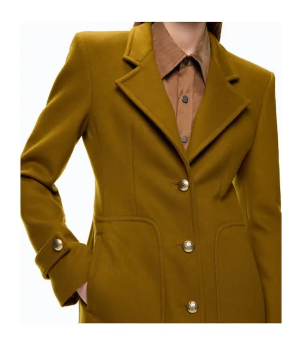 Pinko Long Coat In Wool-blend Cloth