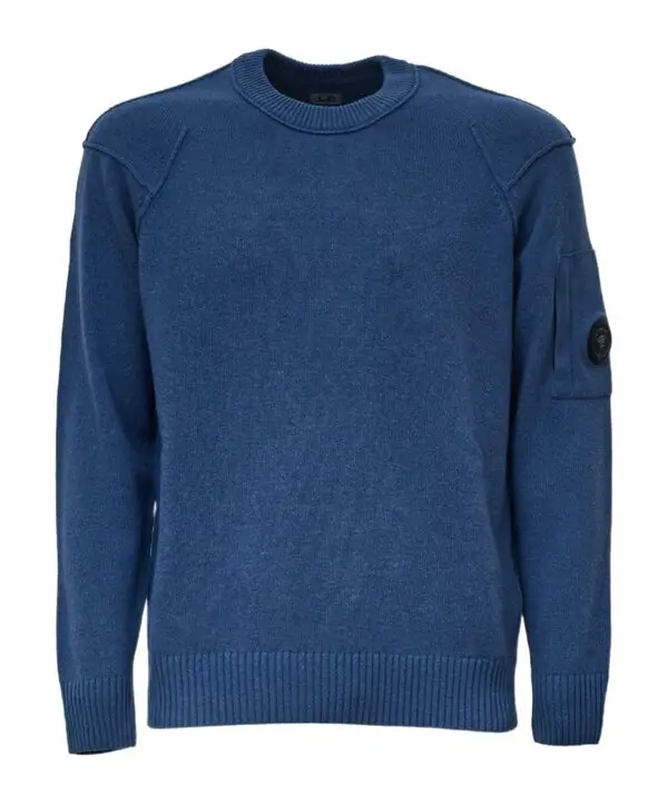 C.P. COMPANY Crewneck Knitted Sweater With Sleeve Pocket