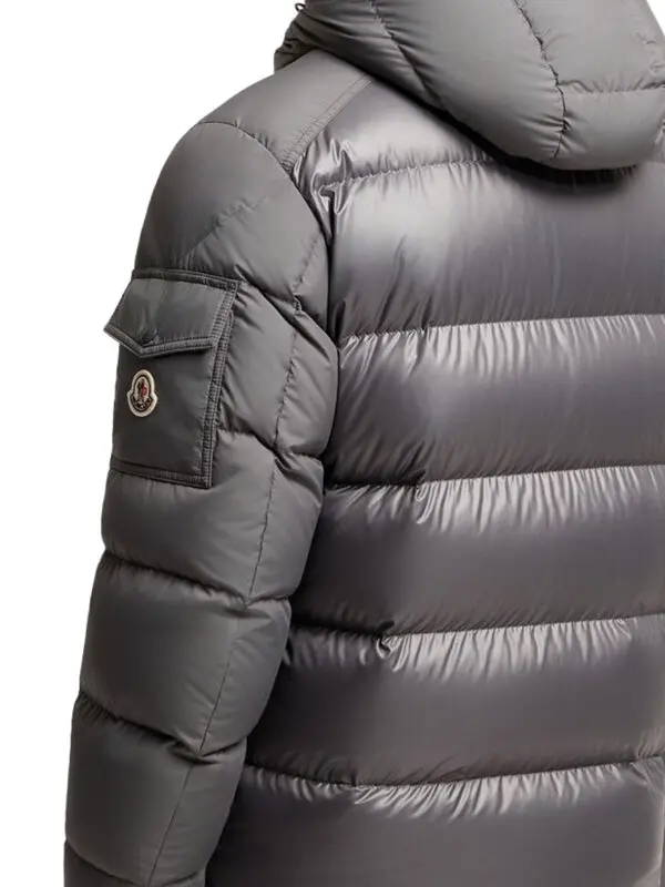 Moncler Maya Zip-up Hooded Jacket - Light Gray