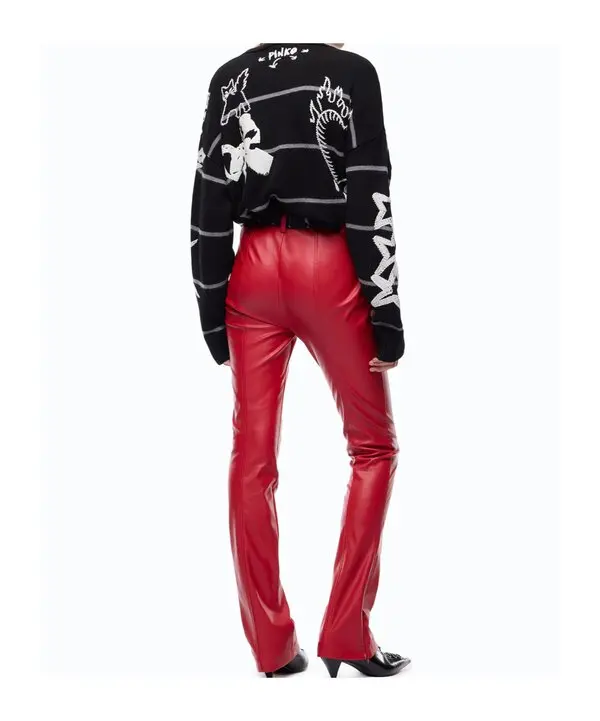 Pinko High-shine Flared Trousers