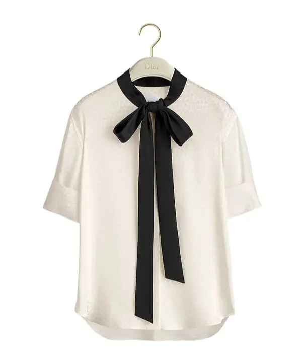 Dior Blouse With Tied Collar