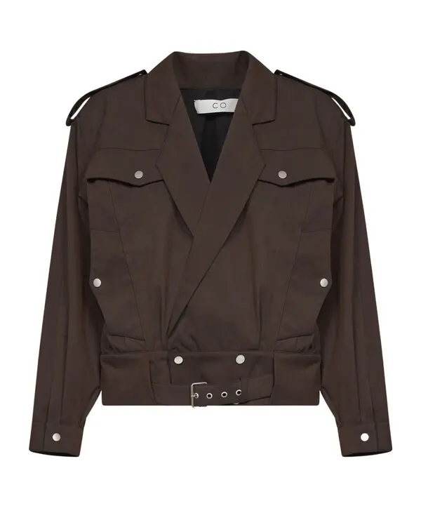 Co Belted Double-breasted Jacket - No