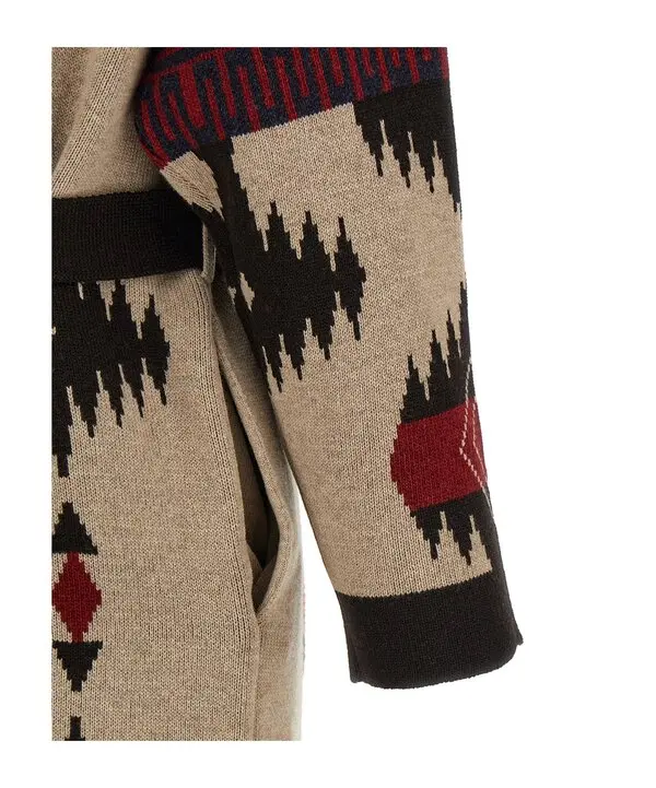 Alanui Icon Fringed Jacquard Long Coat