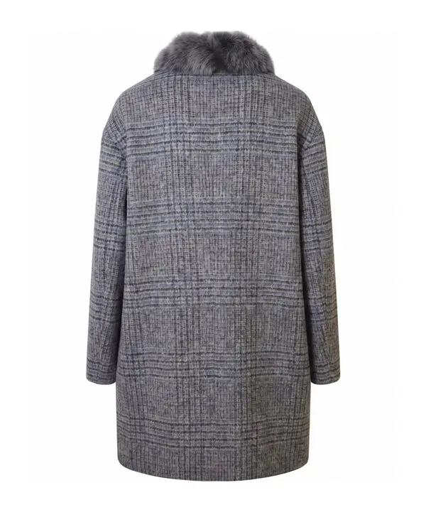 MANZONI 24 Checked Long Sleeve Coat