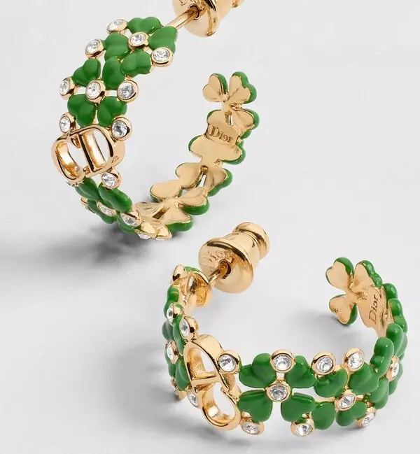 Dior Clover Garden Hoop Earrings