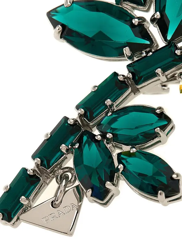 Prada Crystal Flower Brooch