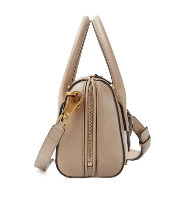 Versace Roomy Small Leather Boston Bag