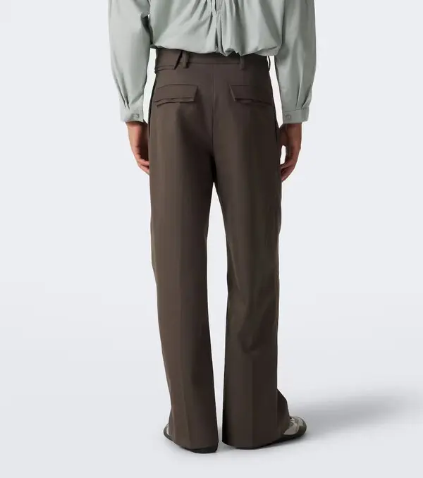 KIKO KOSTADINOV Dieze Cotton Wide-leg Pleated Trousers