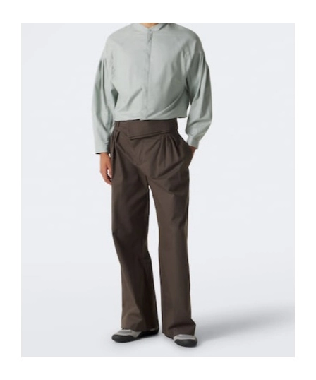 KIKO KOSTADINOV Dieze Cotton Wide-leg Pleated Trousers