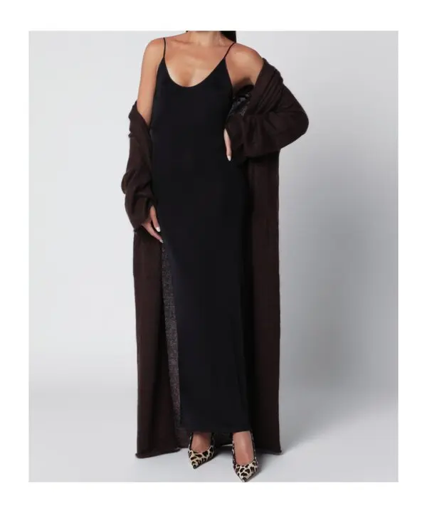 Andamane Vika Maxi Cardigan With Shawl Lapels And Hood
