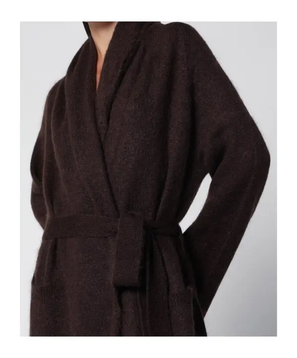 Andamane Vika Maxi Cardigan With Shawl Lapels And Hood