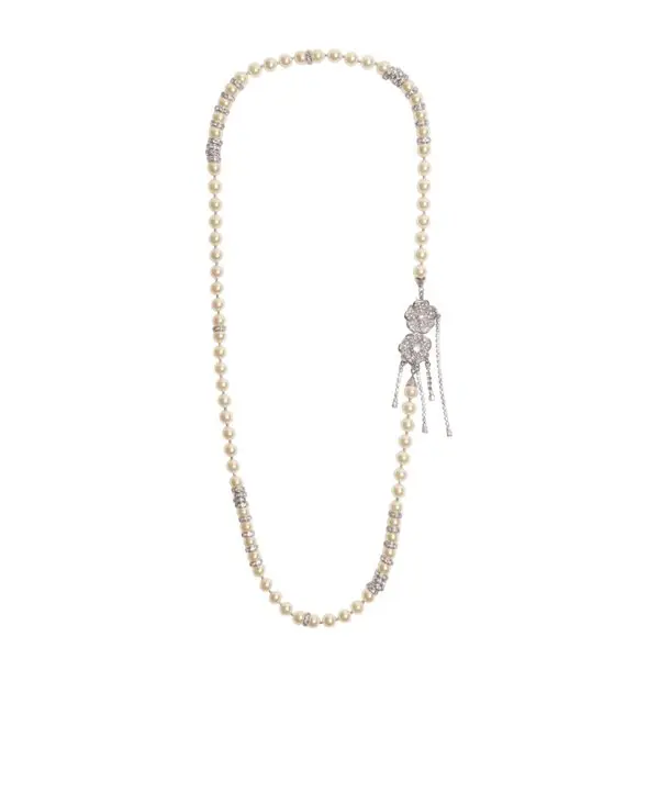 Alessandra Rich Bijoux Crystal-pearl Necklace