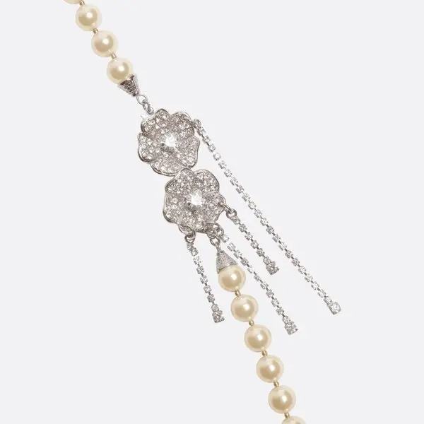 Alessandra Rich Bijoux Crystal-pearl Necklace