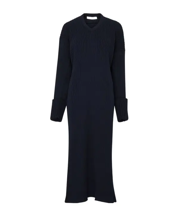 THE ROW V-neck Long Dress