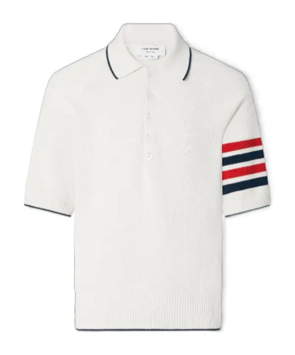 Thom Browne Short Sleeve 4-bar Polo Shirt