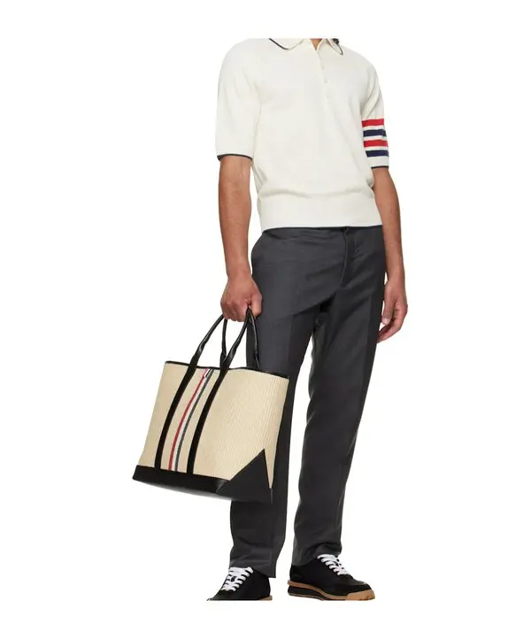 Thom Browne Short Sleeve 4-bar Polo Shirt
