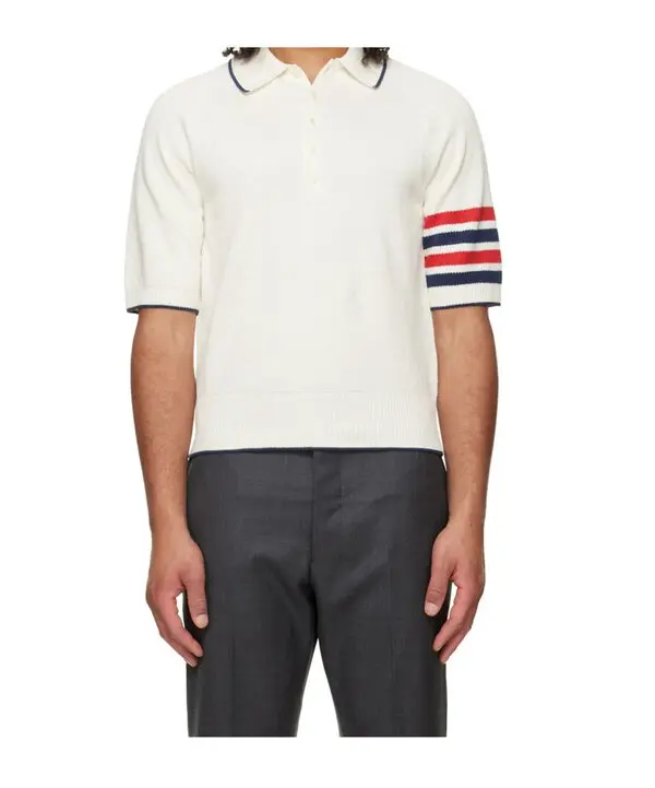 Thom Browne Short Sleeve 4-bar Polo Shirt